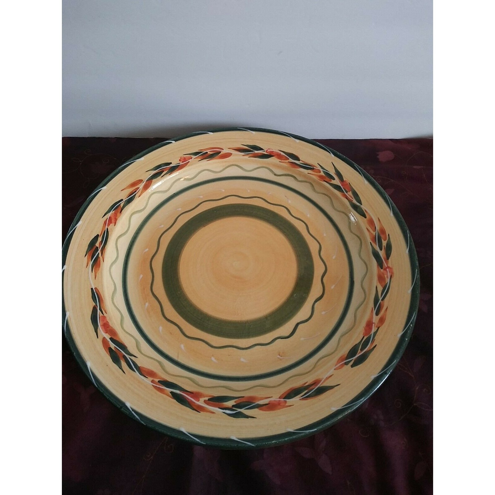 Large Furio Home 15.75" Oval Stoneware Pottery Serving Platter Italy ...