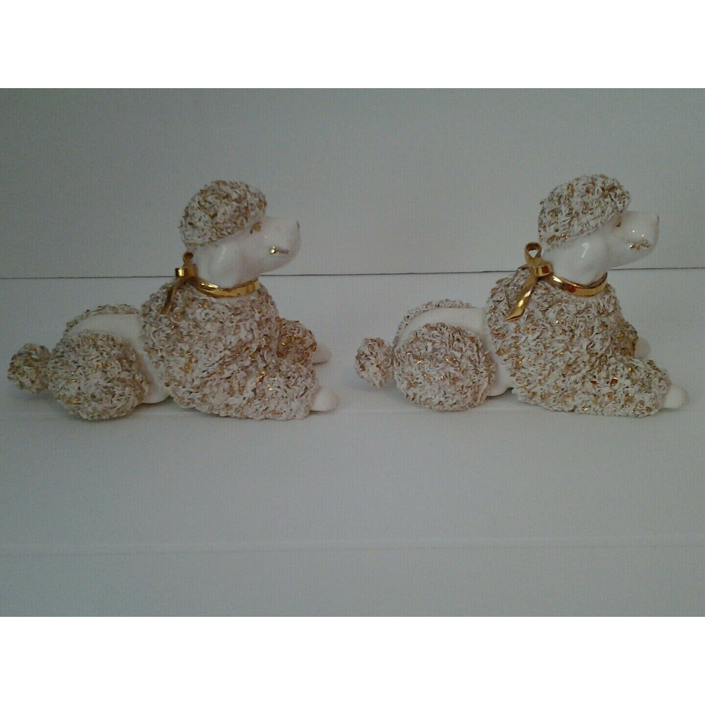 Pair of Vintage Spaghetti Poodles Gold Gilded - Etsy