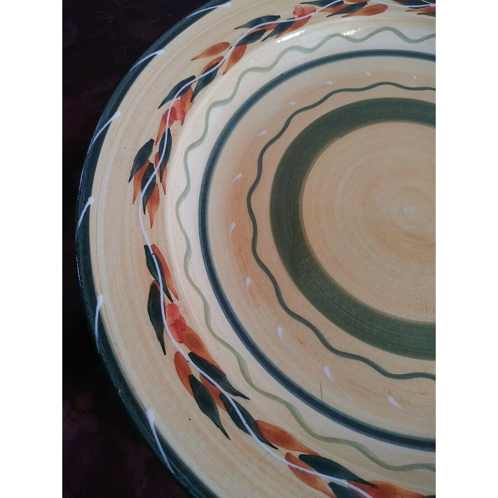 Large Furio Home 15.75 Oval Stoneware Pottery Serving Platter Italy ...
