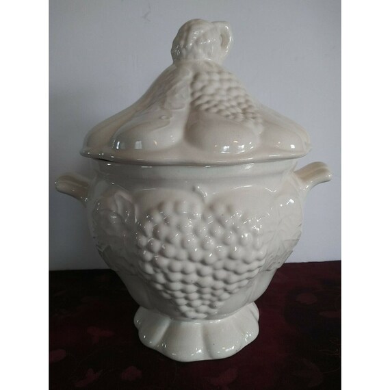 Vintage California Pottery Grape Pattern Soup Tureen With Lid - Etsy