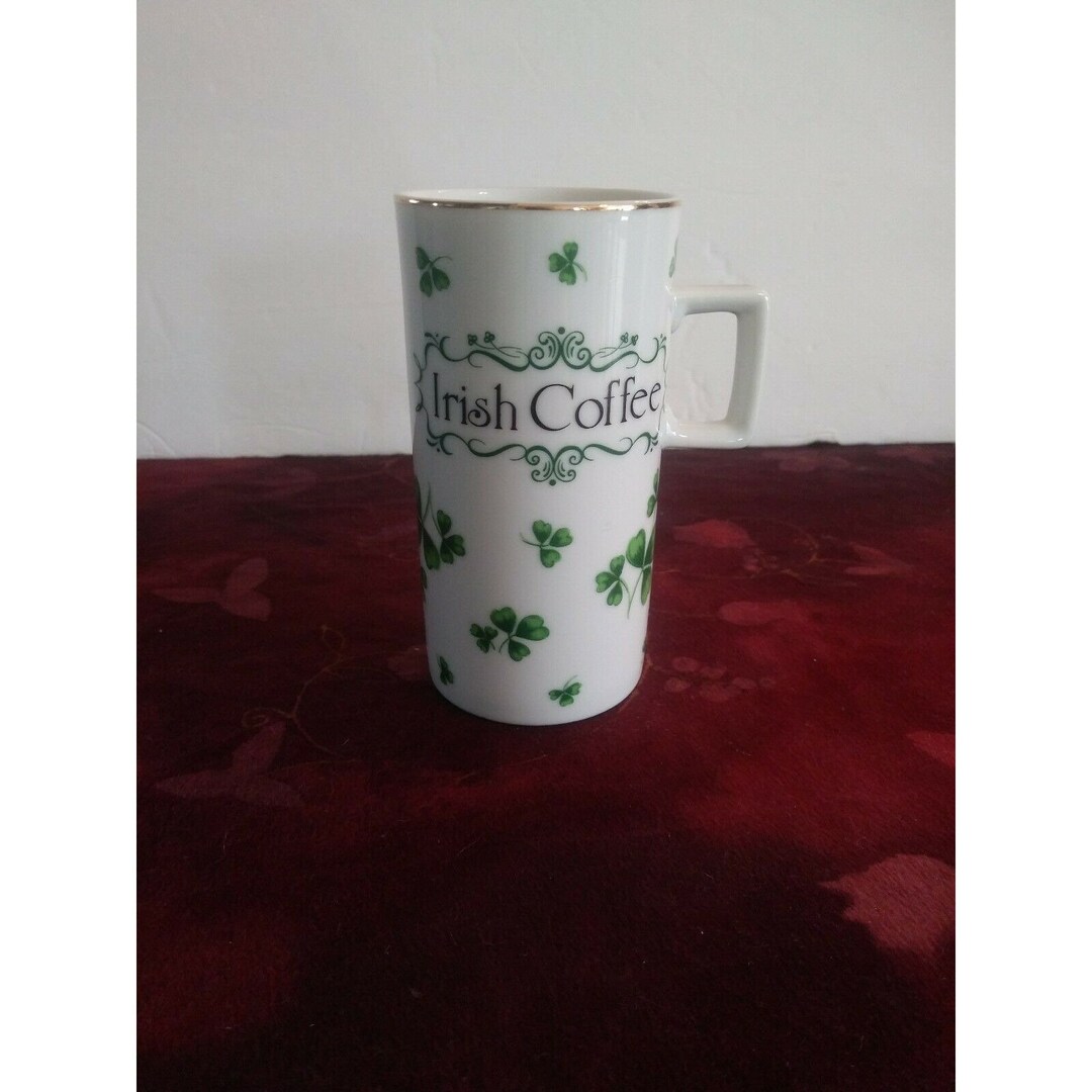 Vintage Lefton China Irish Coffee Tea Cup Clover Shamrock Hand Painted ...