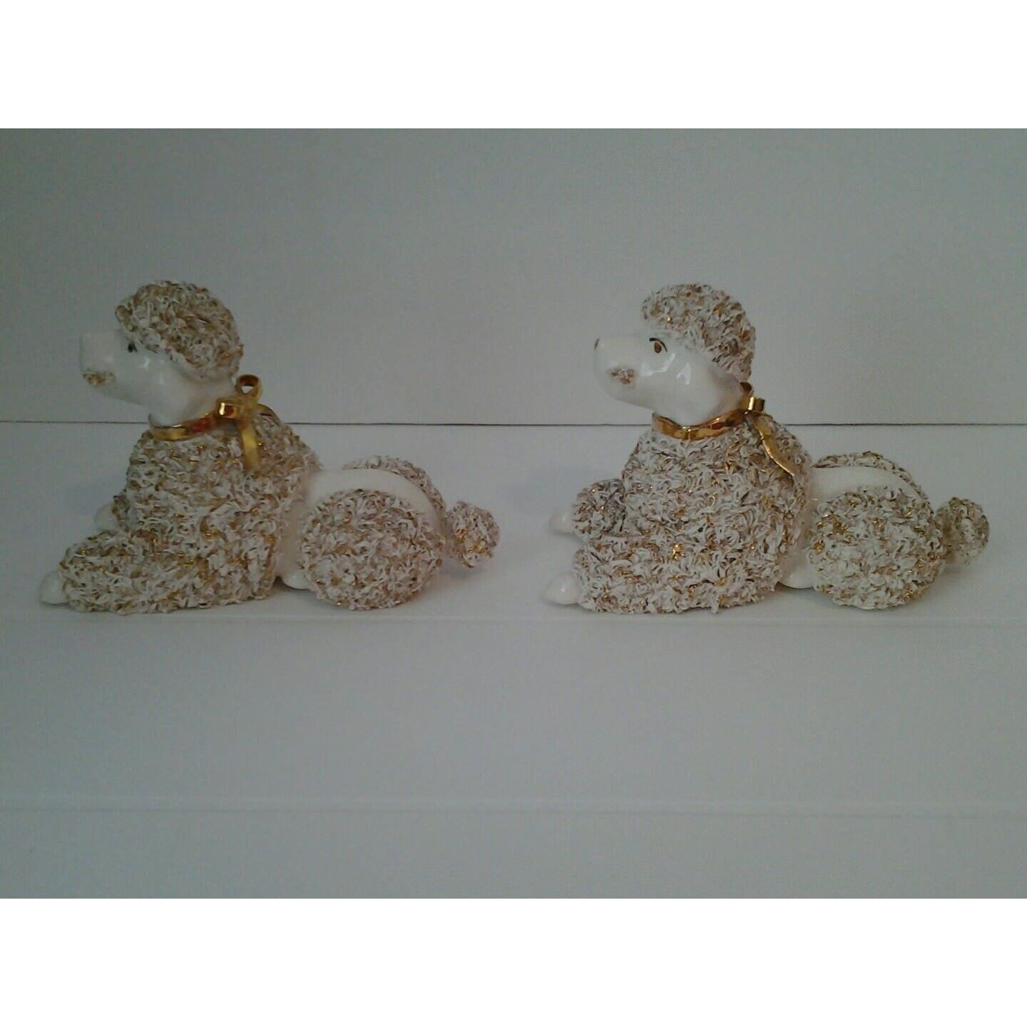 Pair of Vintage Spaghetti Poodles Gold Gilded - Etsy