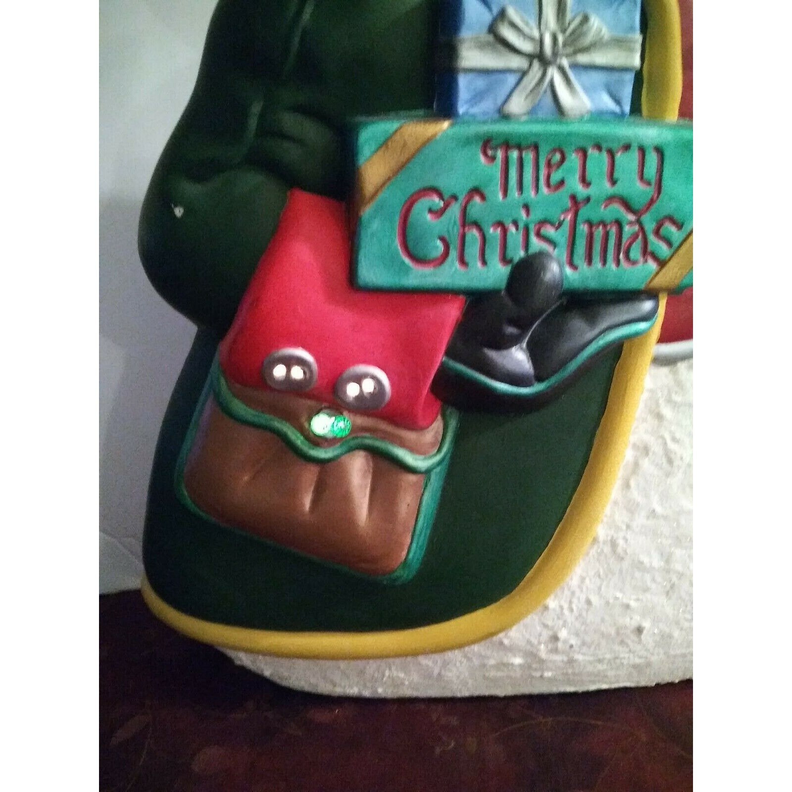 Vintage RARE Large Ian Mold Lighted Ceramic Snowman Christmas Hand ...