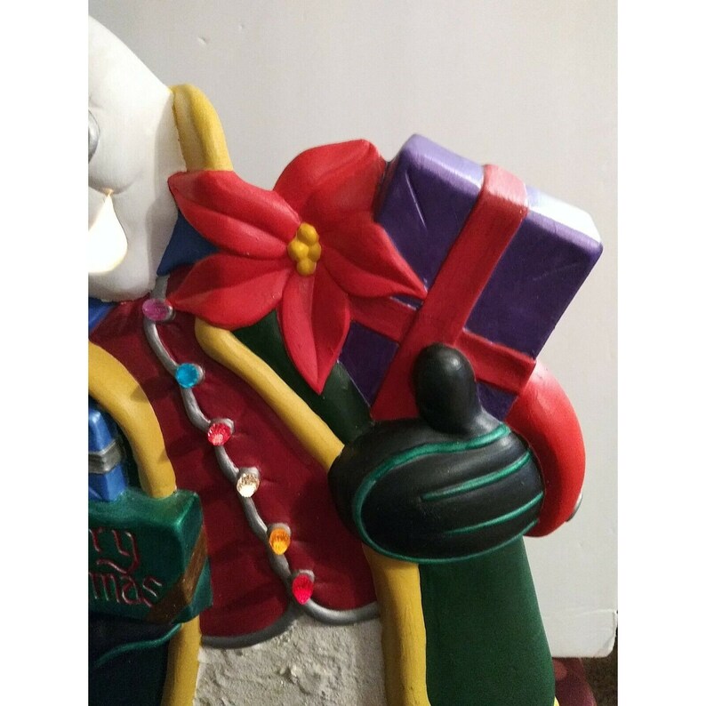 Vintage RARE Large Ian Mold Lighted Ceramic Snowman Christmas Hand ...