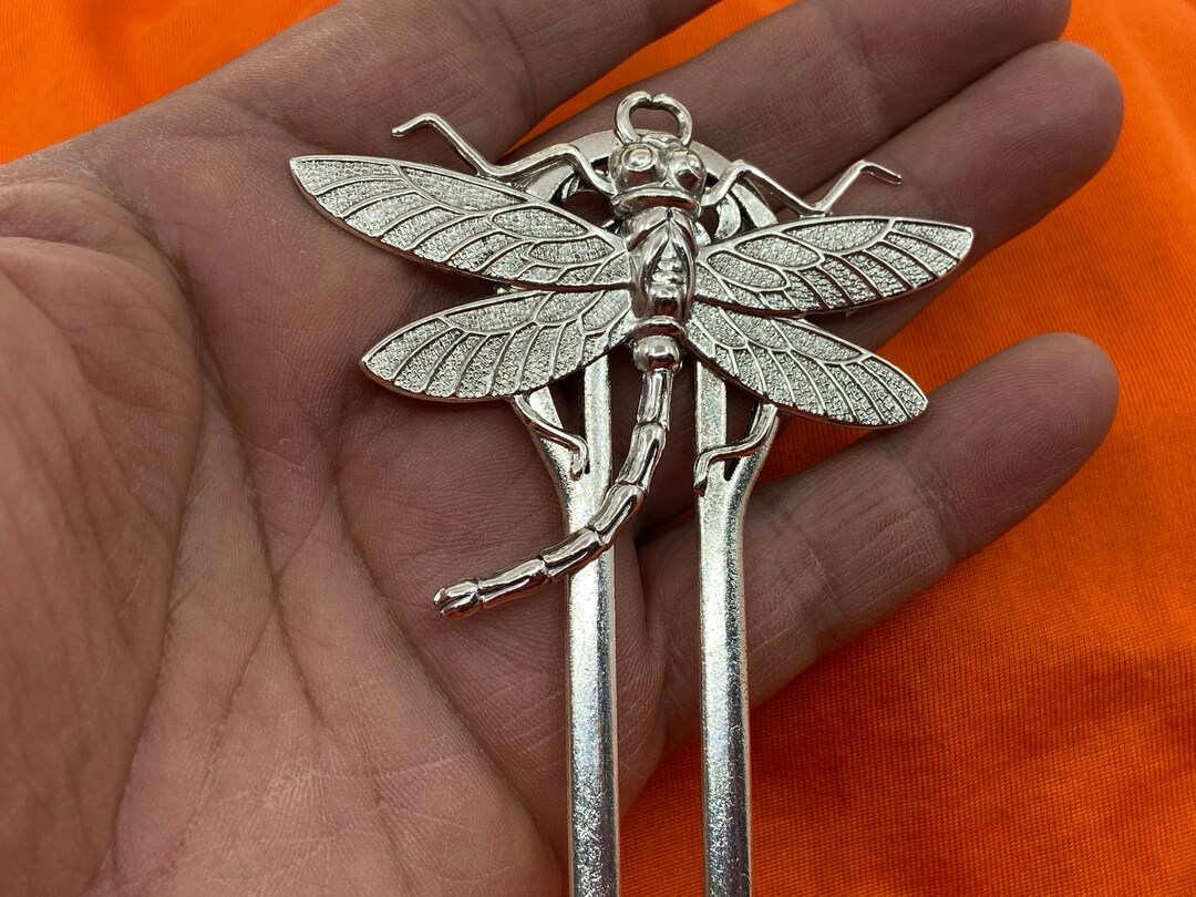 Dragonfly Hair Fork Silver Hair Comb Kenneth Mack Jewelry Hair ...