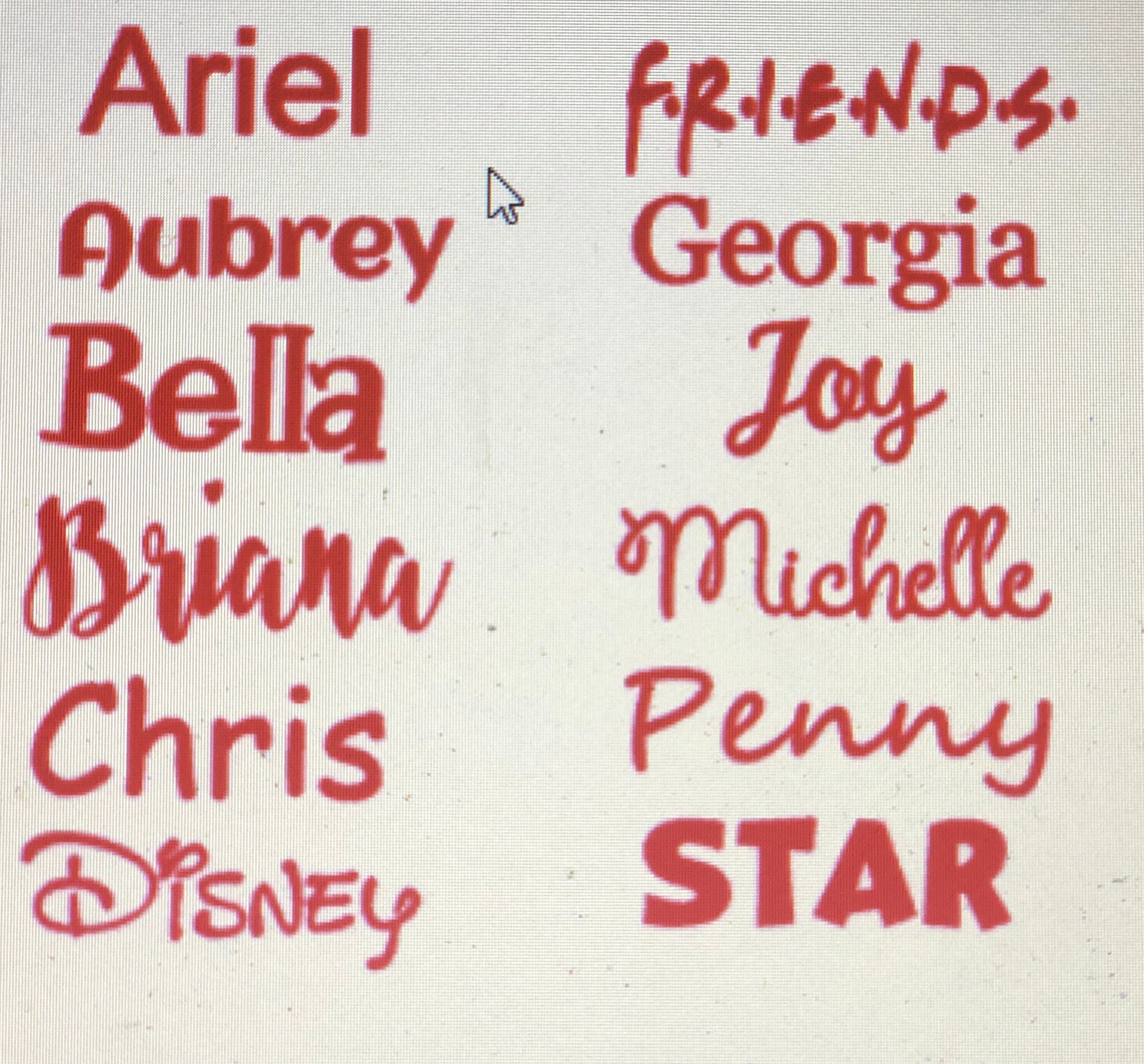 Custom Vinyl Decal/ Name Decal/ Heat Transfer Vinyl/ Custom Names - Etsy