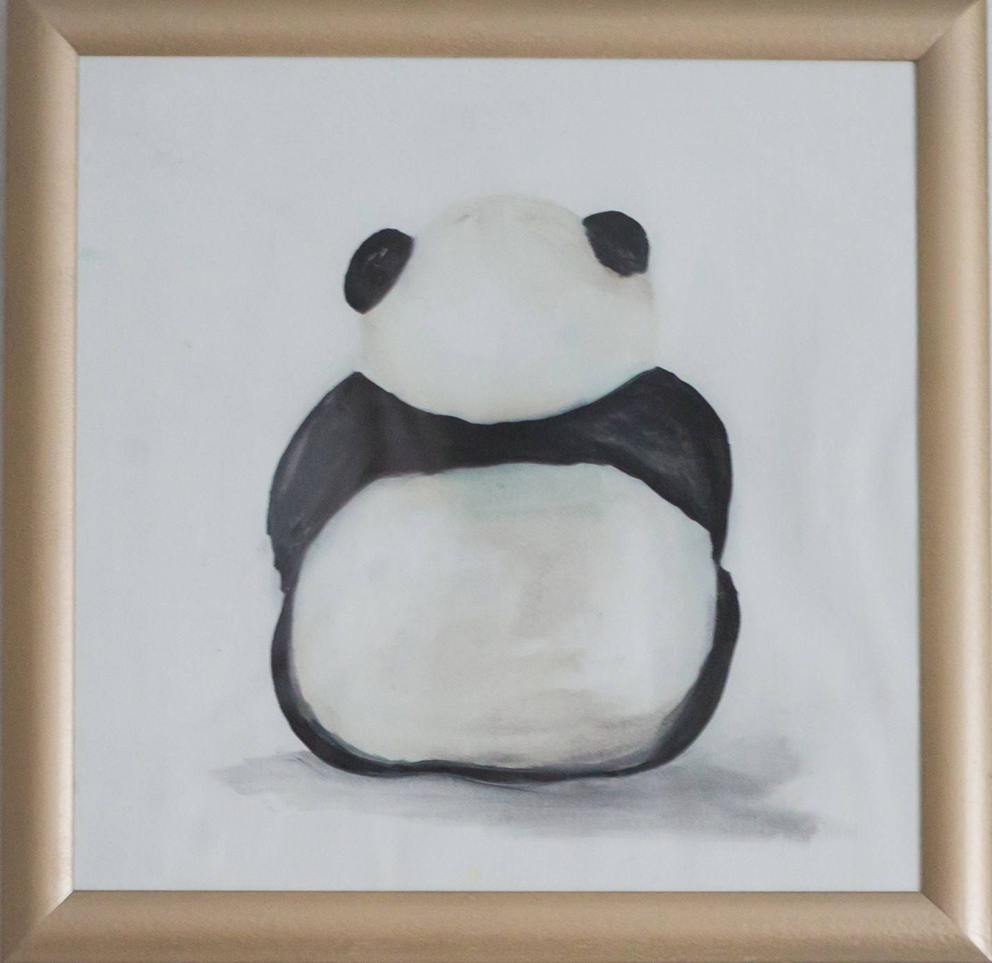 Set of Six Baby Animal Paintings Nursery Art Paintings Black - Etsy