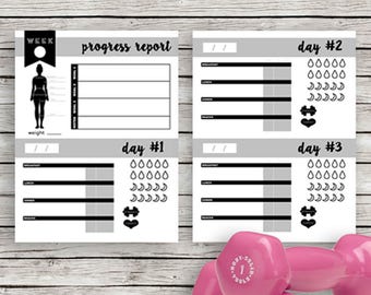 A6 Printable Planner Page Bariatric Surgery Daily Food Exercise Tracker ...