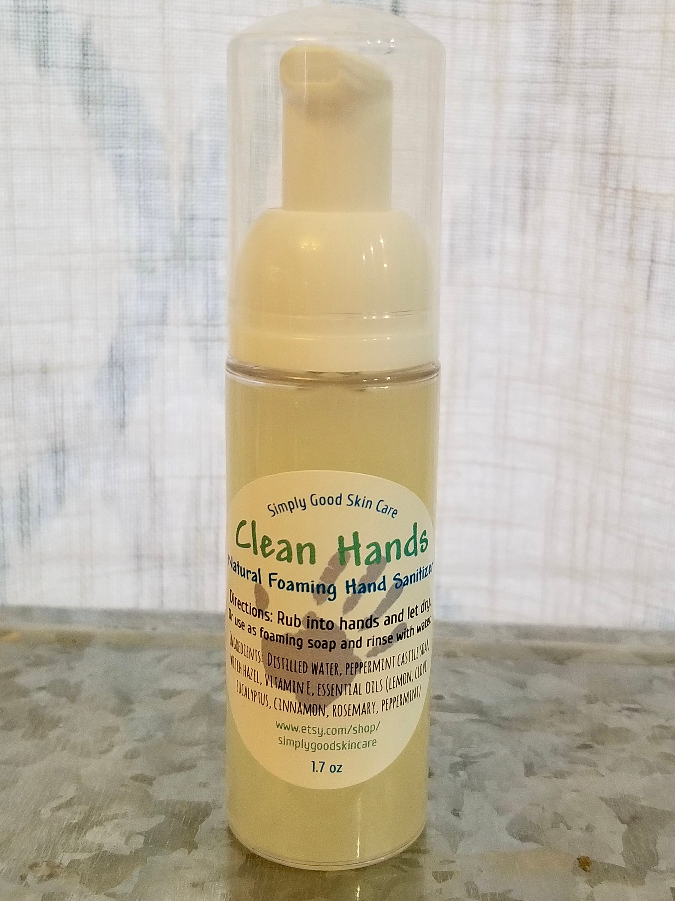 Clean Hands- Natural Foaming Waterless Hand Cleanser and Soap - Etsy