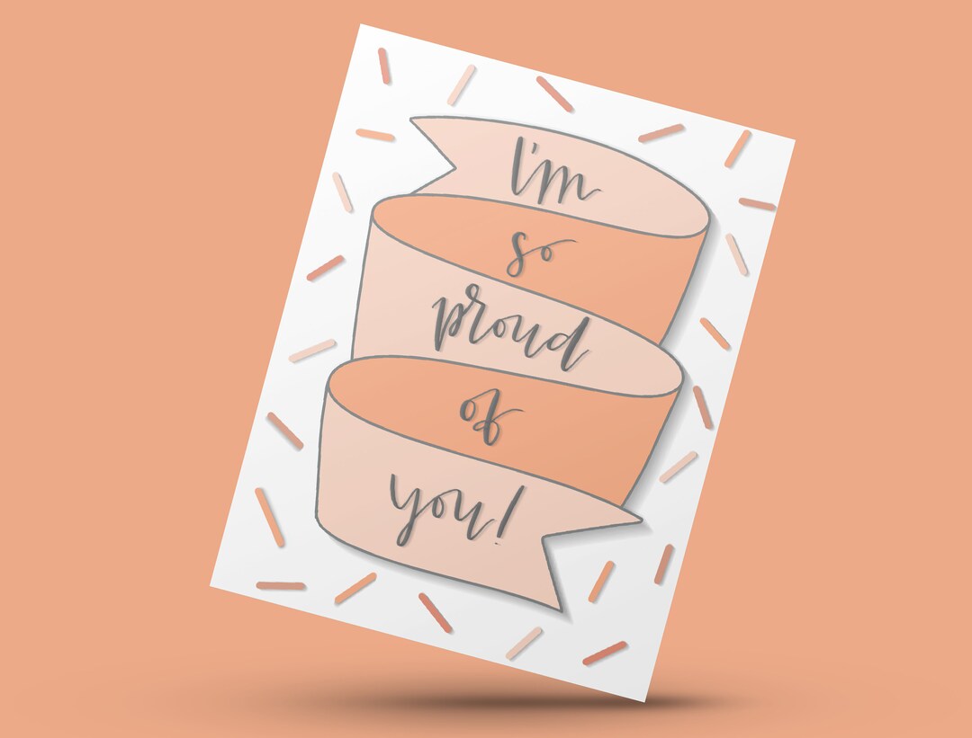 I'm so Proud Card - Etsy