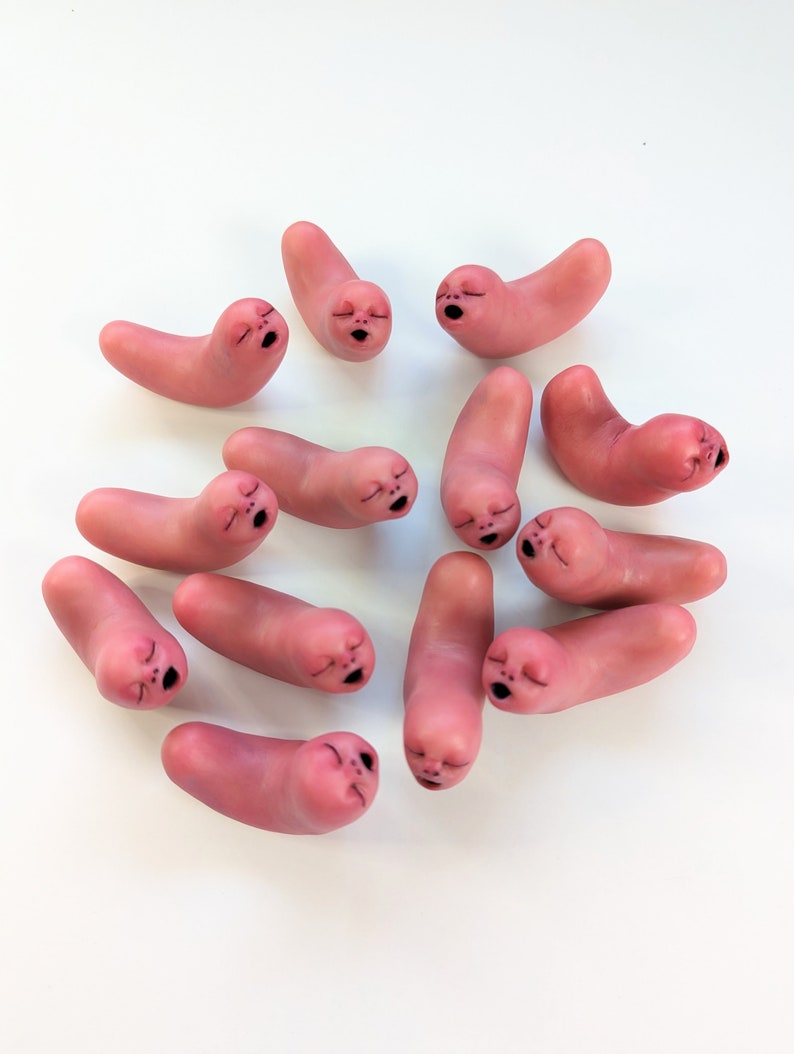 Polymer Clay Creepy Cute Weird Figurines Small Sculpture/ Baby Nuggets ...