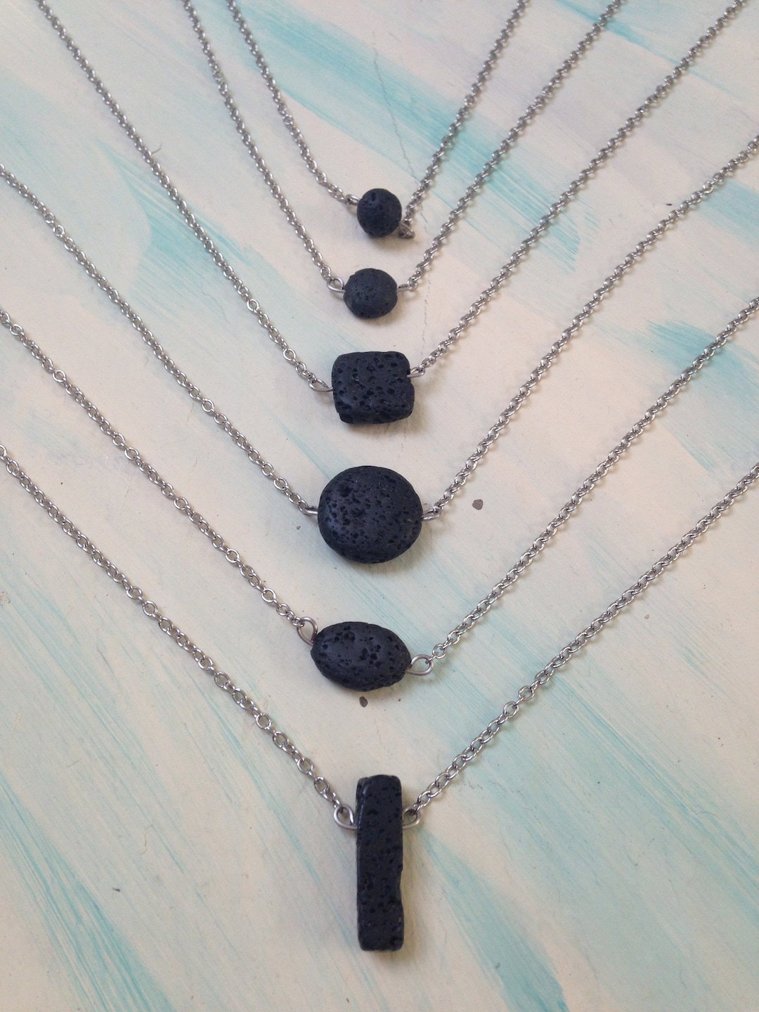 Essential Oil Diffuser Necklace, Aromatherapy Necklace, Natural Lava ...