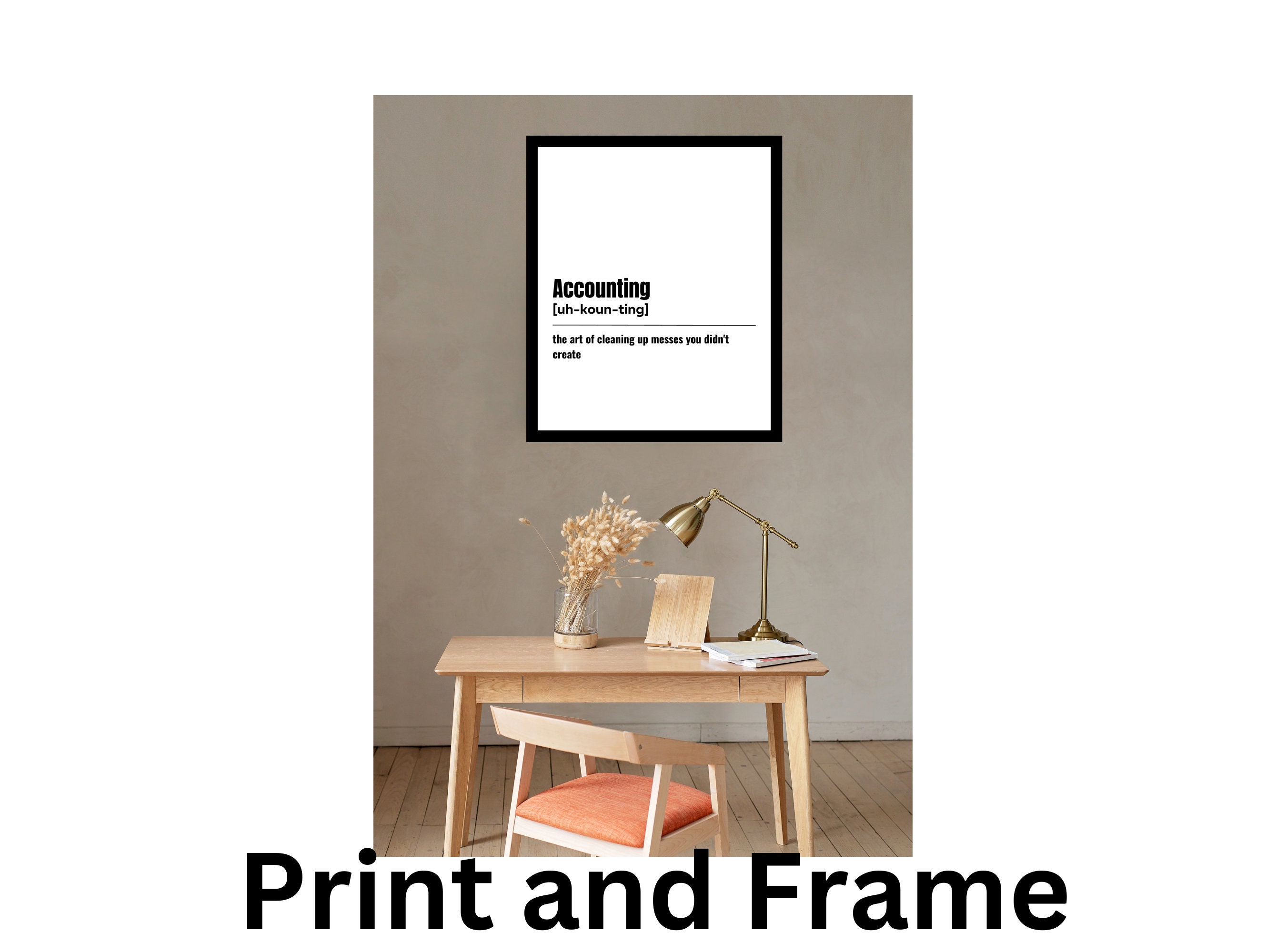 Accounting Office Decor Office Wall Art Funny Work Posters Definition ...