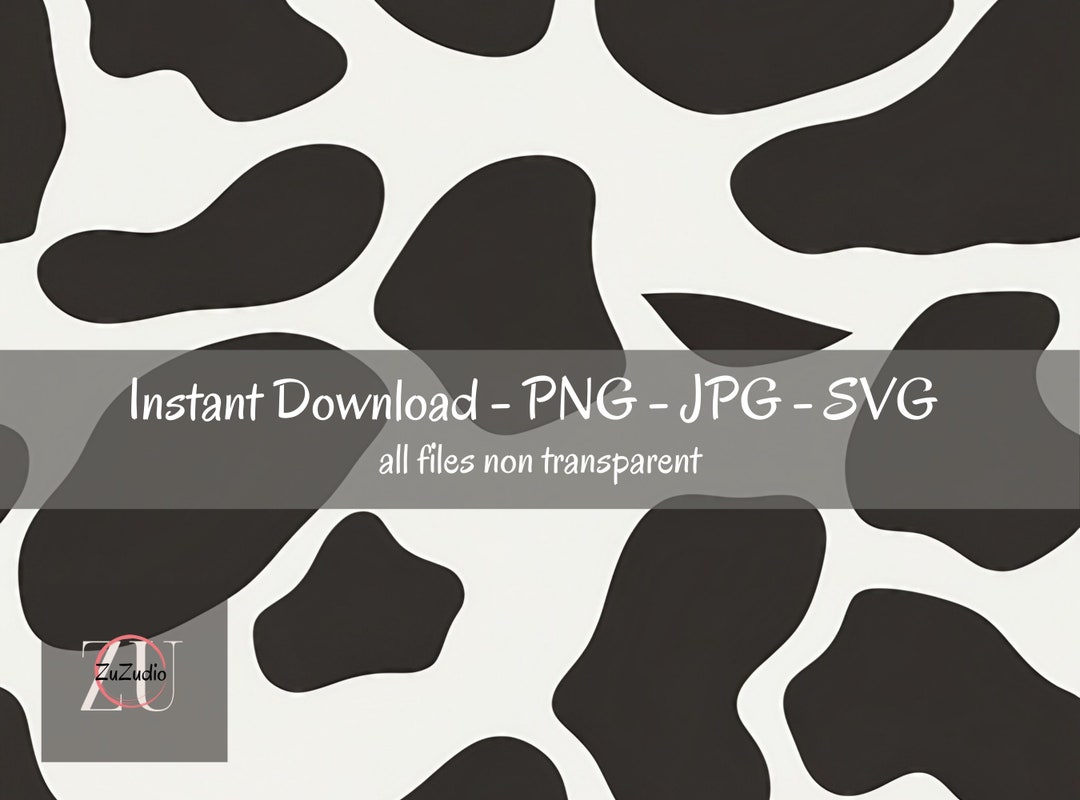 Cow Print Pattern, Cow Seamless Pattern, Instant Digital Download, JPG ...