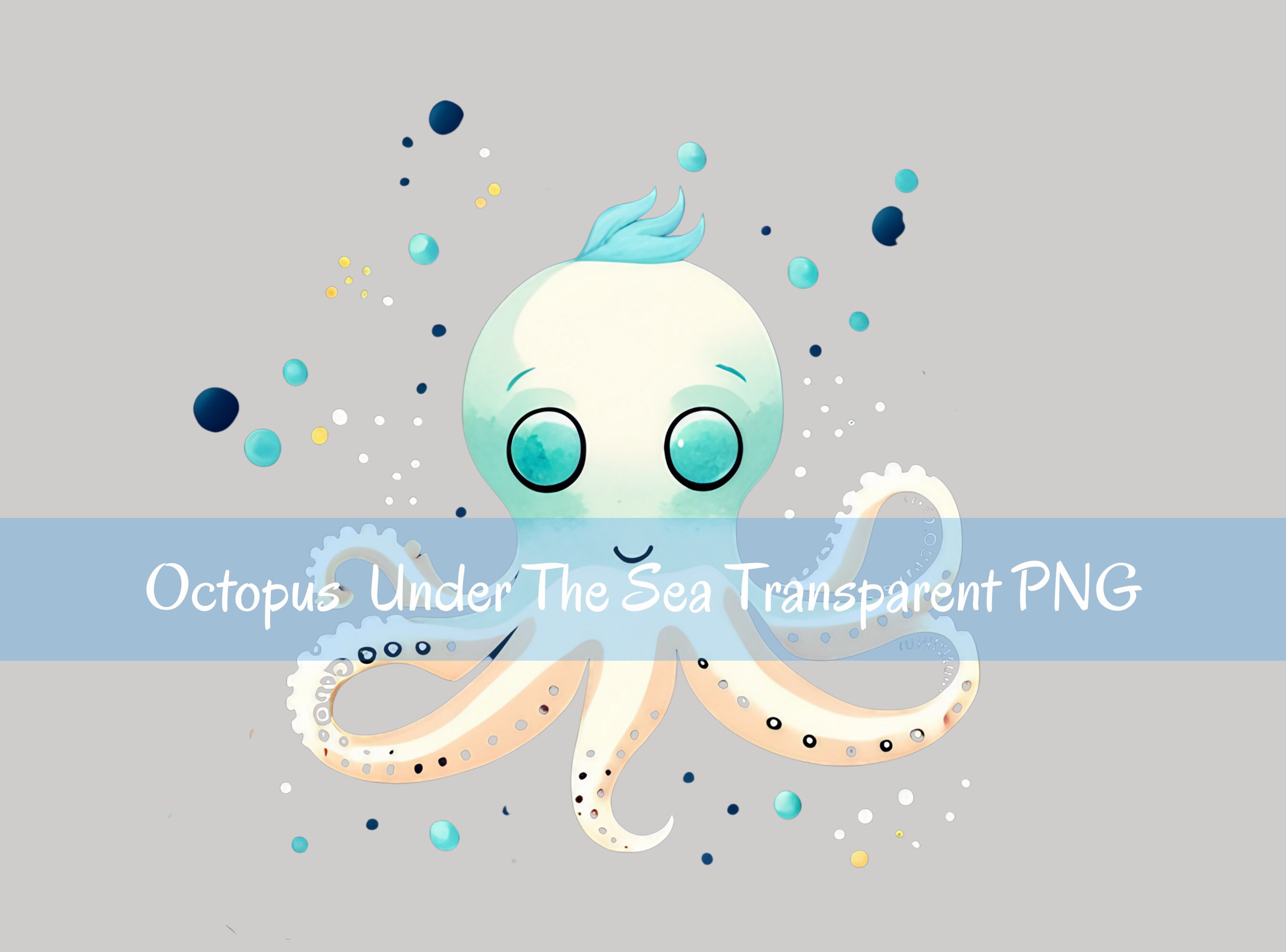 Octopus Under the Sea, Clipart , 1 File, Instant Digital Download, PNG ...