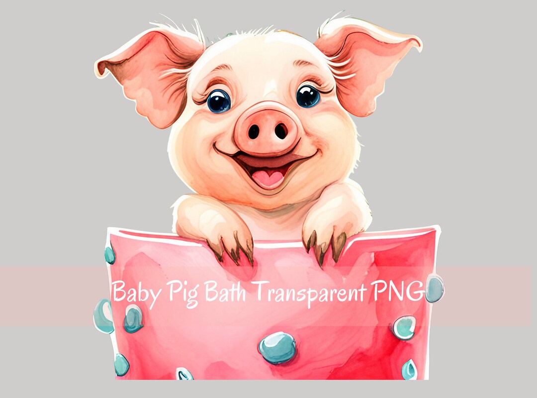 Baby Pig Bath, Pig Clipart, 1 File, Instant Digital Download, PNG - Etsy