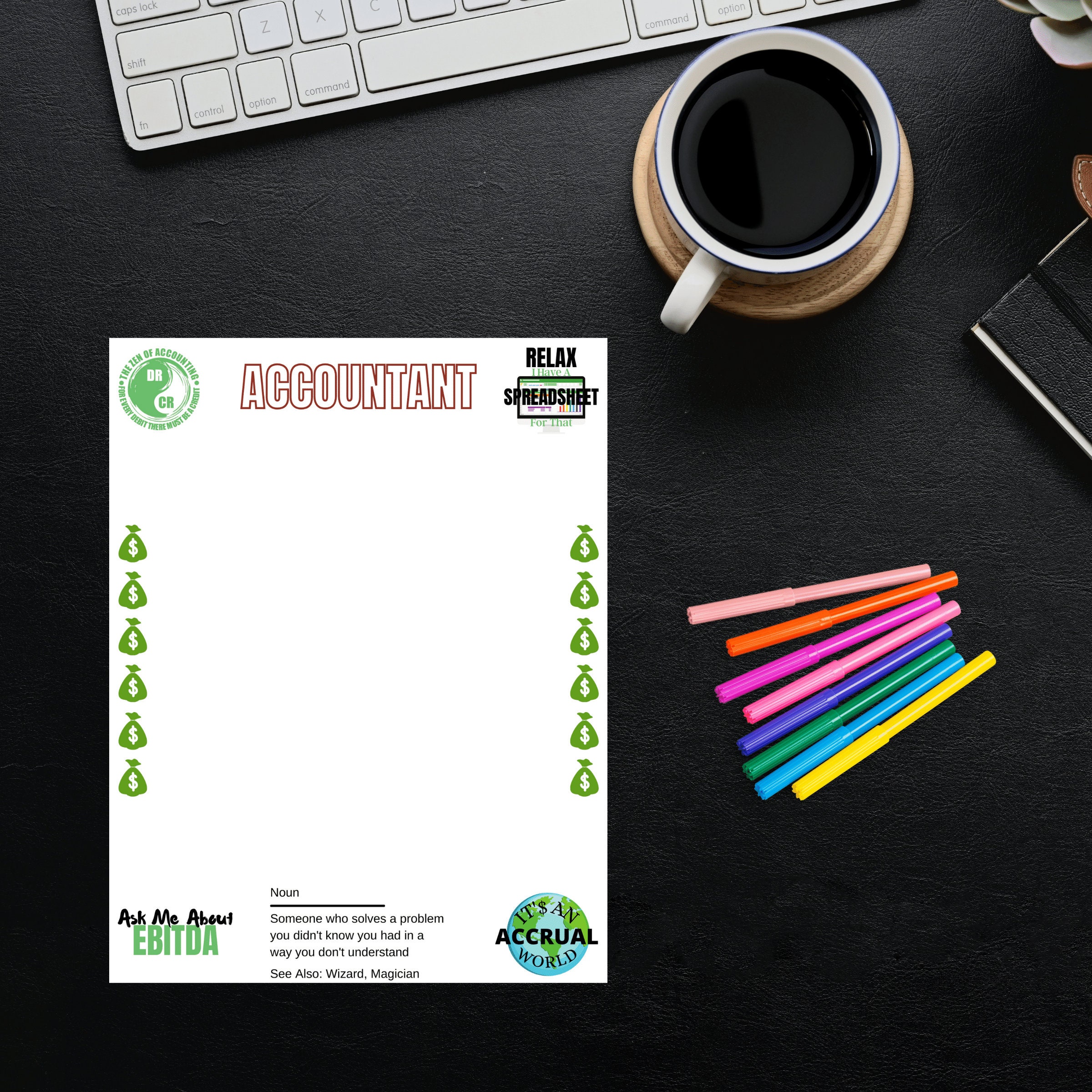 Accounting Printable Stationery, Letter Writing Paper, Lined and ...