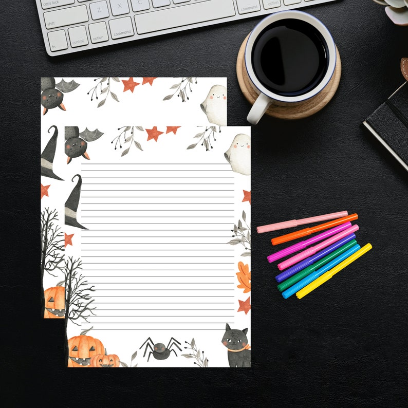 Halloween Fall Printable Stationery: Perfect for Journaling, Available ...