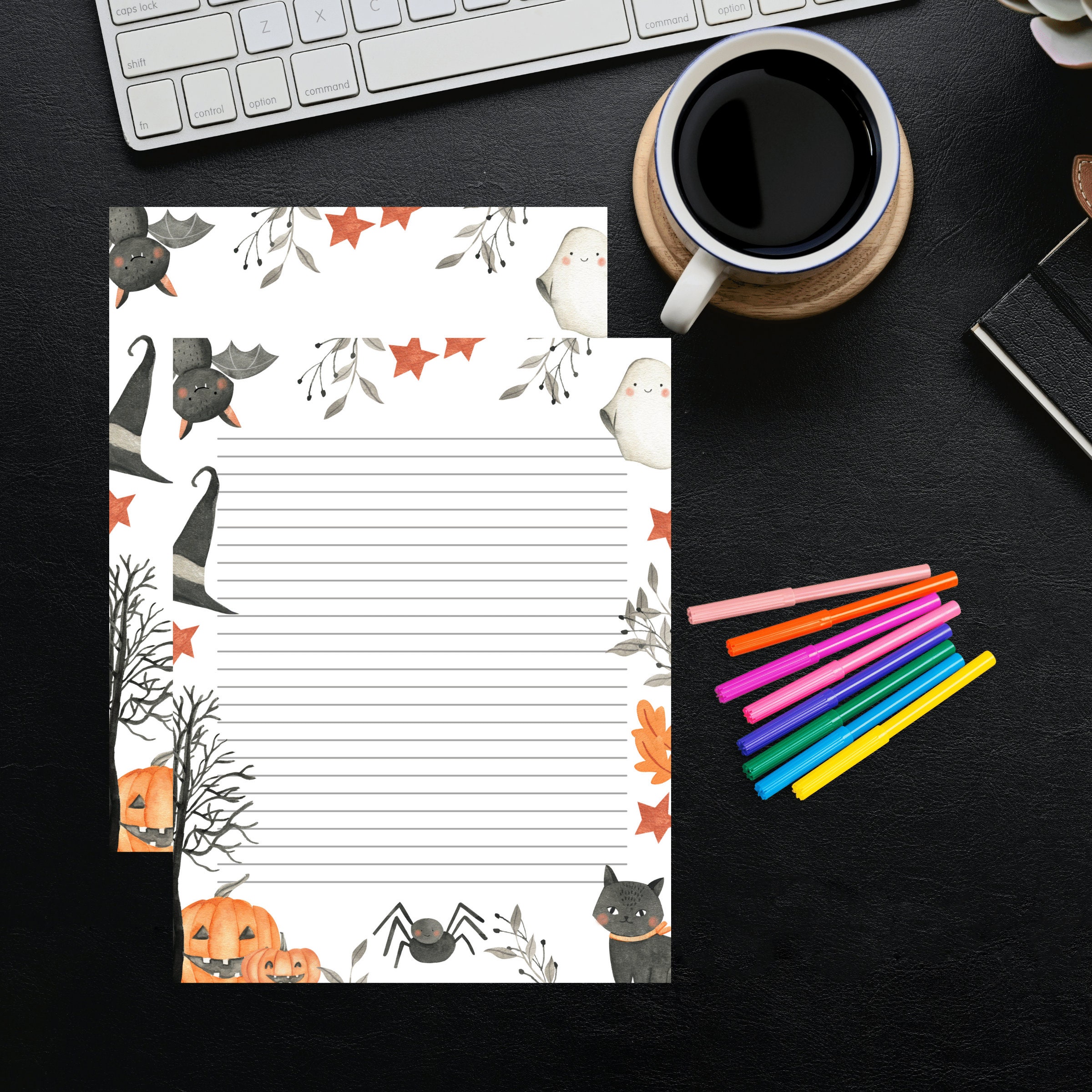 Halloween Fall Printable Stationery: Perfect for Journaling, Available ...