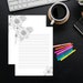 Coloring Stationery, Floral Journal Paper, Lined and Unlined, Instant ...