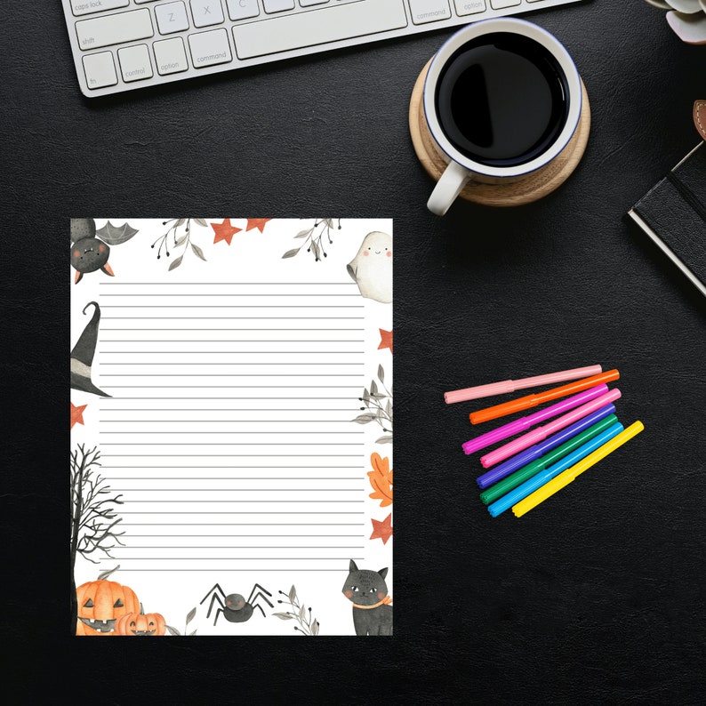 Halloween Fall Printable Stationery: Perfect for Journaling, Available ...