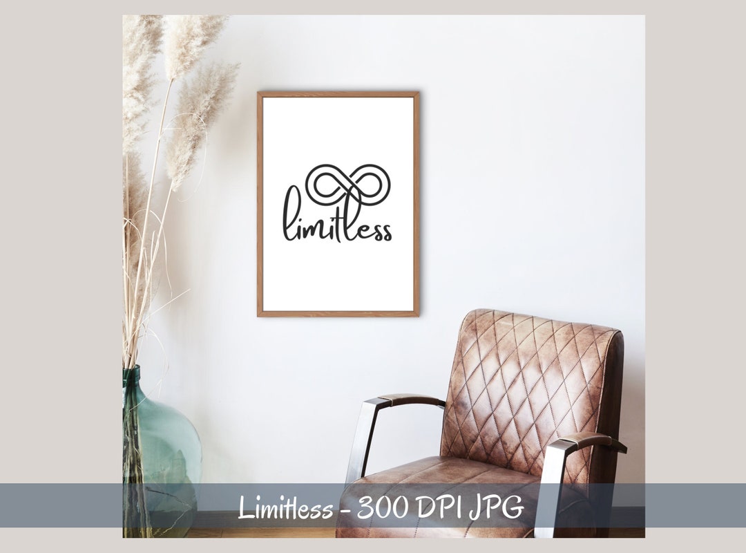 Limitless Art, Motivational Printable Art, Home or Office Wall Decor ...
