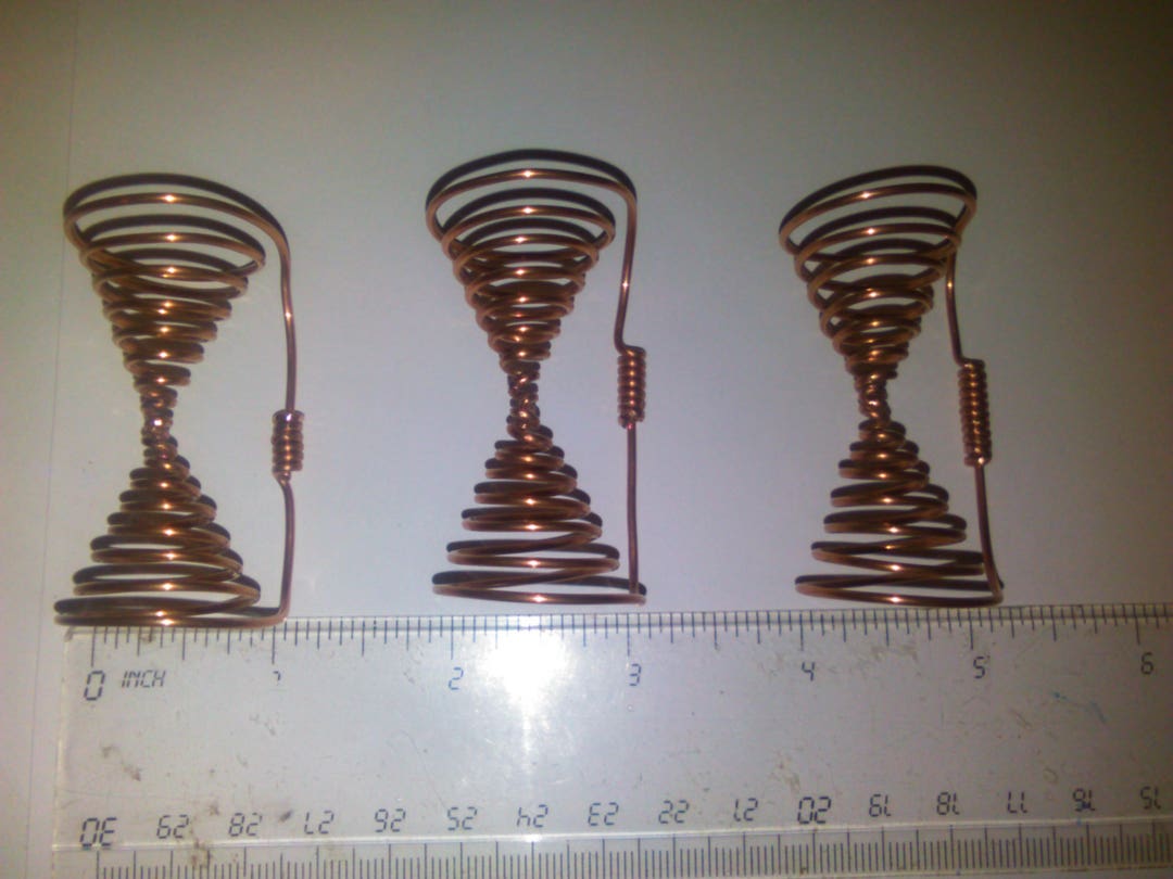 Buy 3 Double Conical Sphere Copper Coils the Turns in Half Cone Are ...