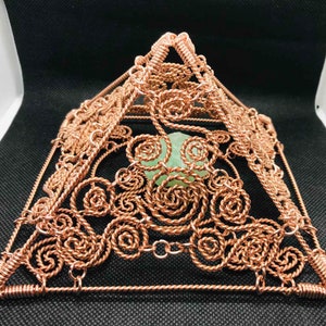 Upgraded New Giza Style Copper Pyramid With Infinity Twisted Wires, 19 ...