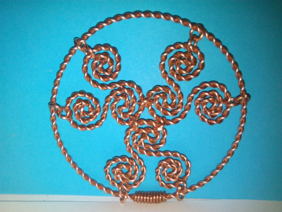 Set of 3 Copper Triskelion Coil Tensor Rings: Earth Resonance - Etsy