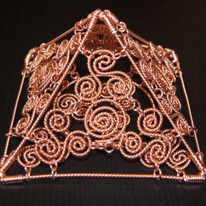Upgraded New Giza Style Copper Pyramid With Infinity Twisted Wires, 19 ...