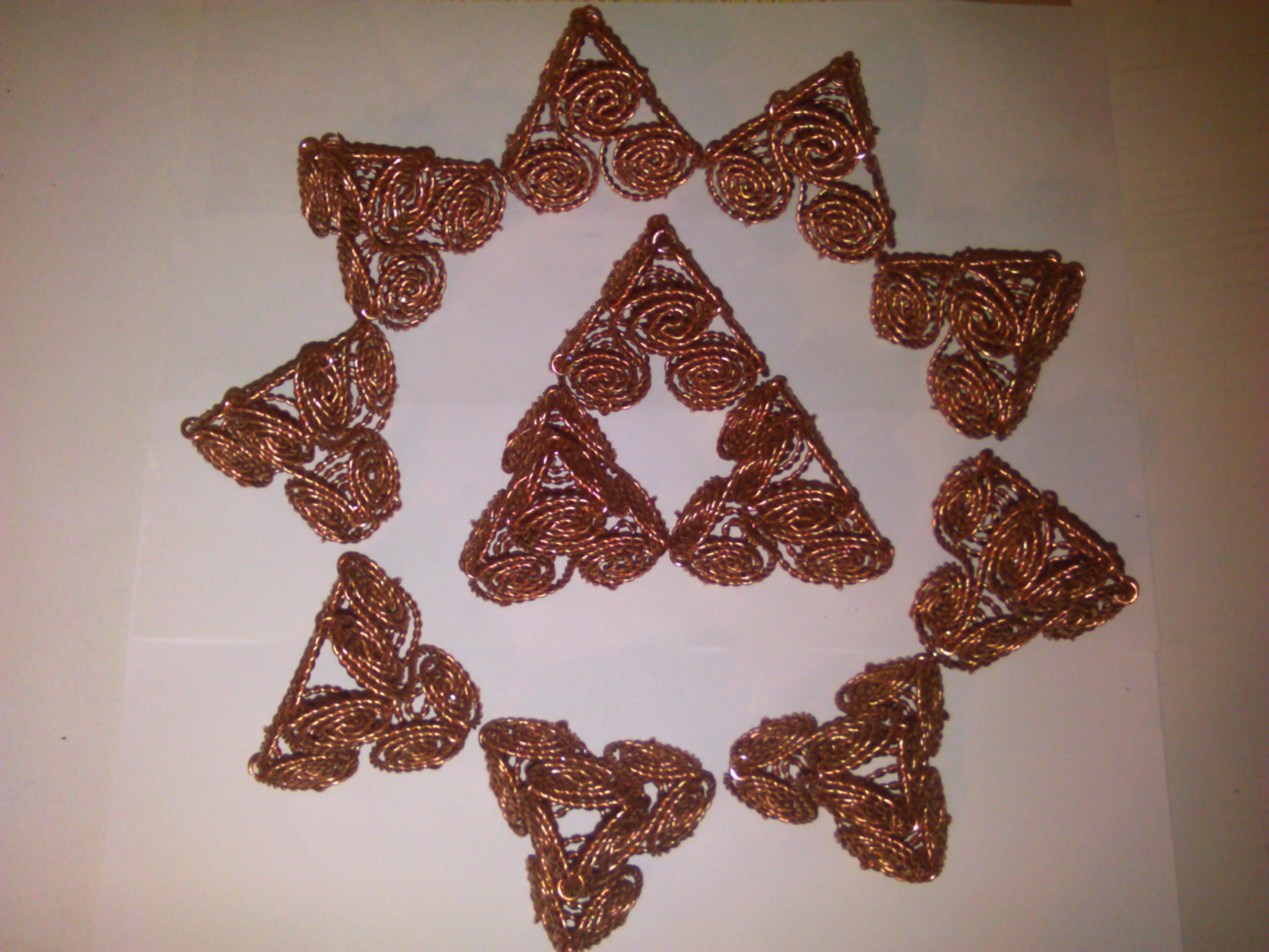 Tetrahedron Pyramid With Infinity Twisted Triskelion Copper - Etsy