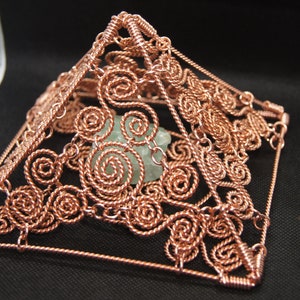 Upgraded New Giza Style Copper Pyramid With Infinity Twisted Wires, 19 ...