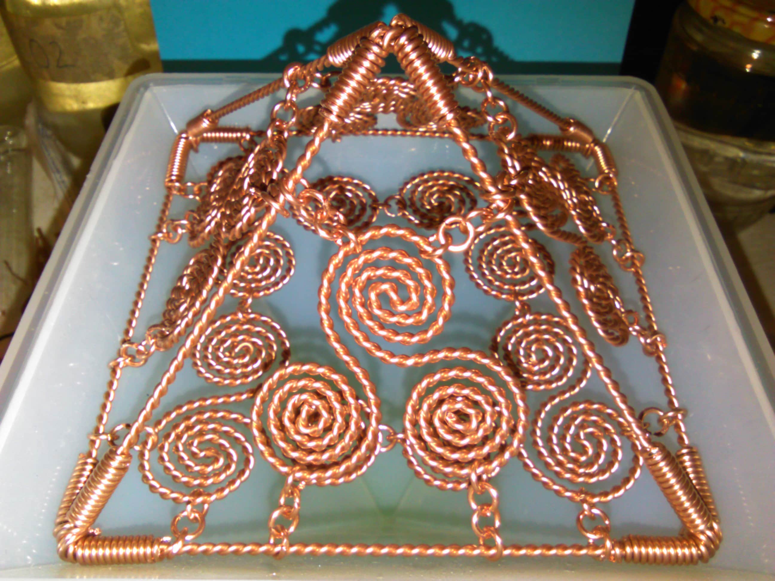 New Giza Style Copper Pyramid With Infinity Twisted Wires and ...