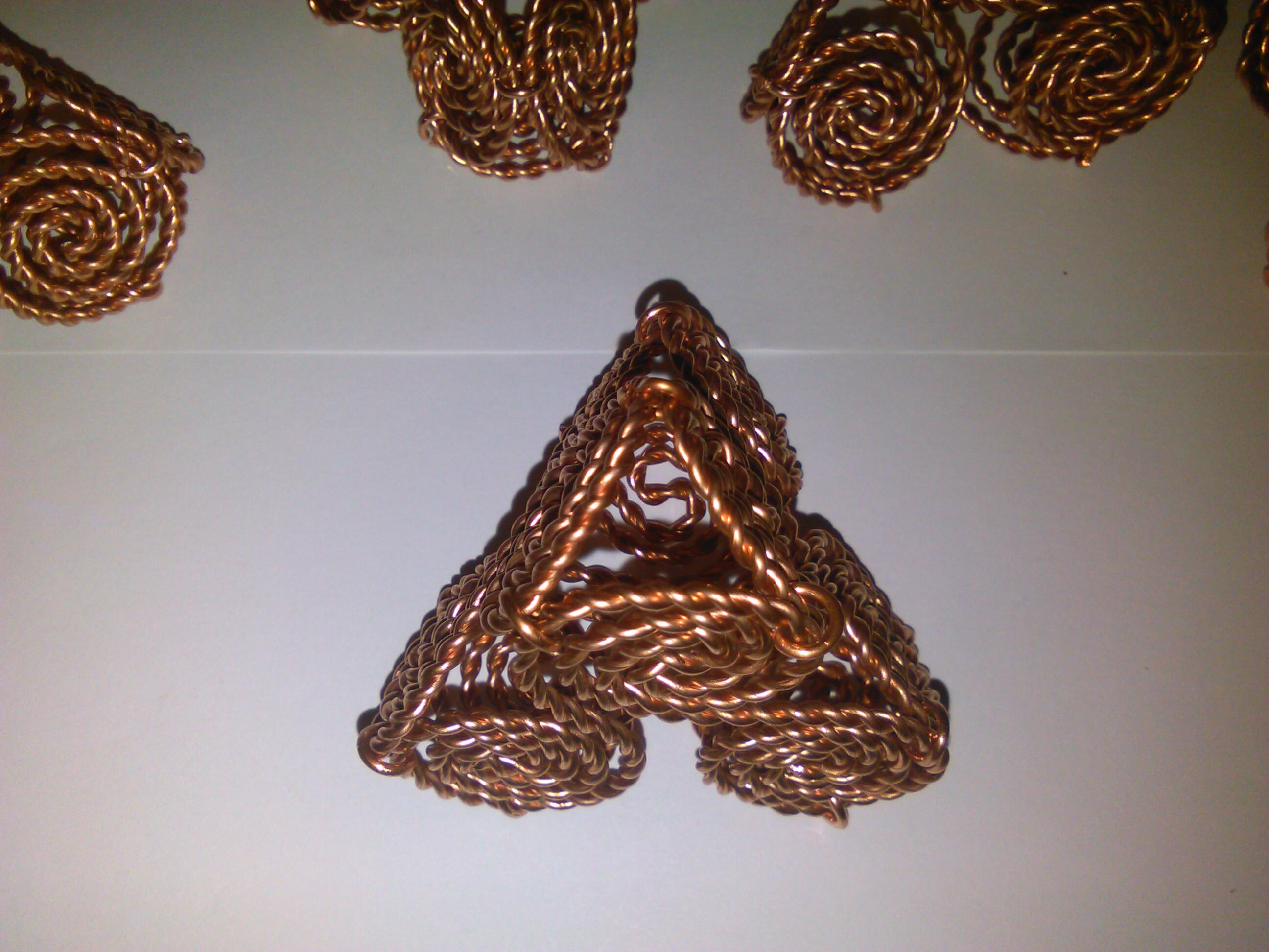 Tetrahedron Pyramid With Infinity Twisted Triskelion Copper - Etsy