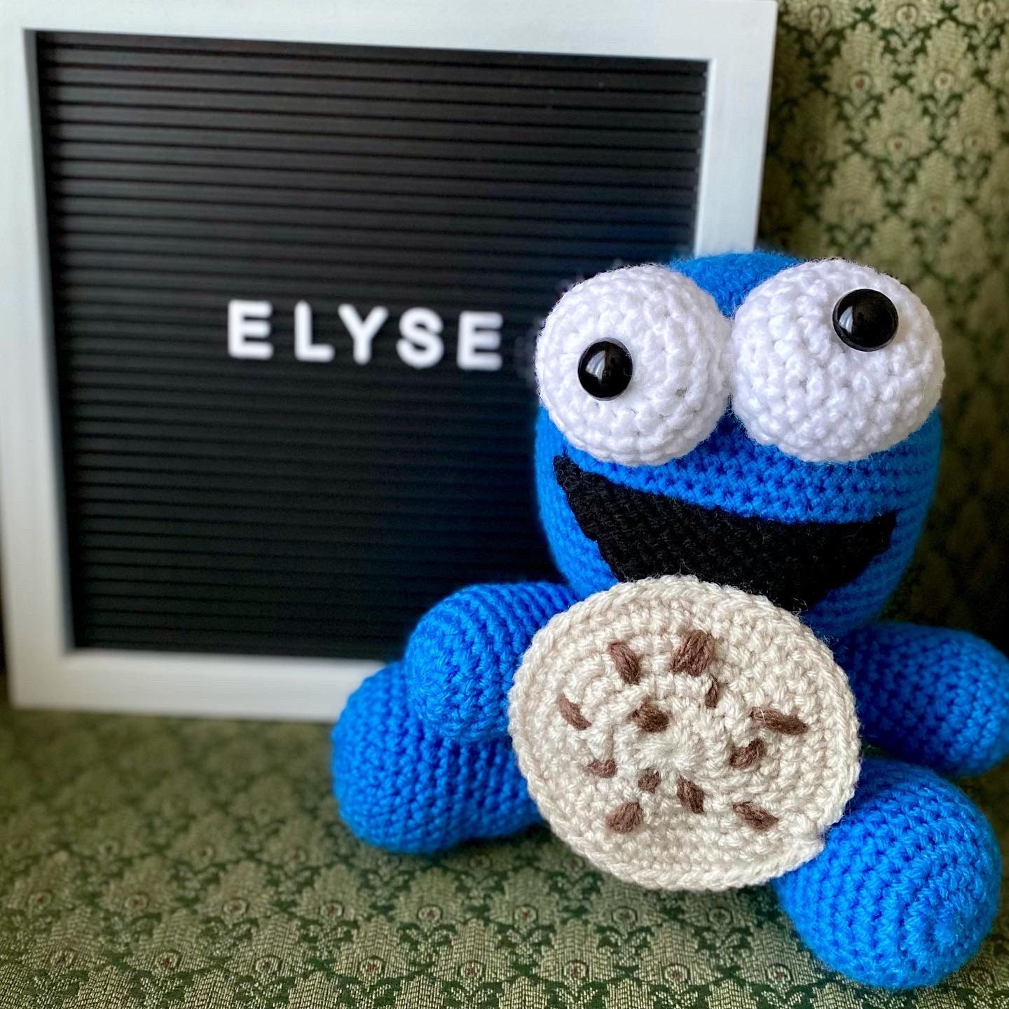 ELYSE Mini Cookie Monster Amigurumi Crochet Softie - Etsy