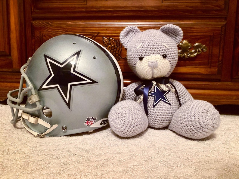 ELYSE NFL Dallas Cowboys Teddy Bear Amigurumi Softie - Etsy
