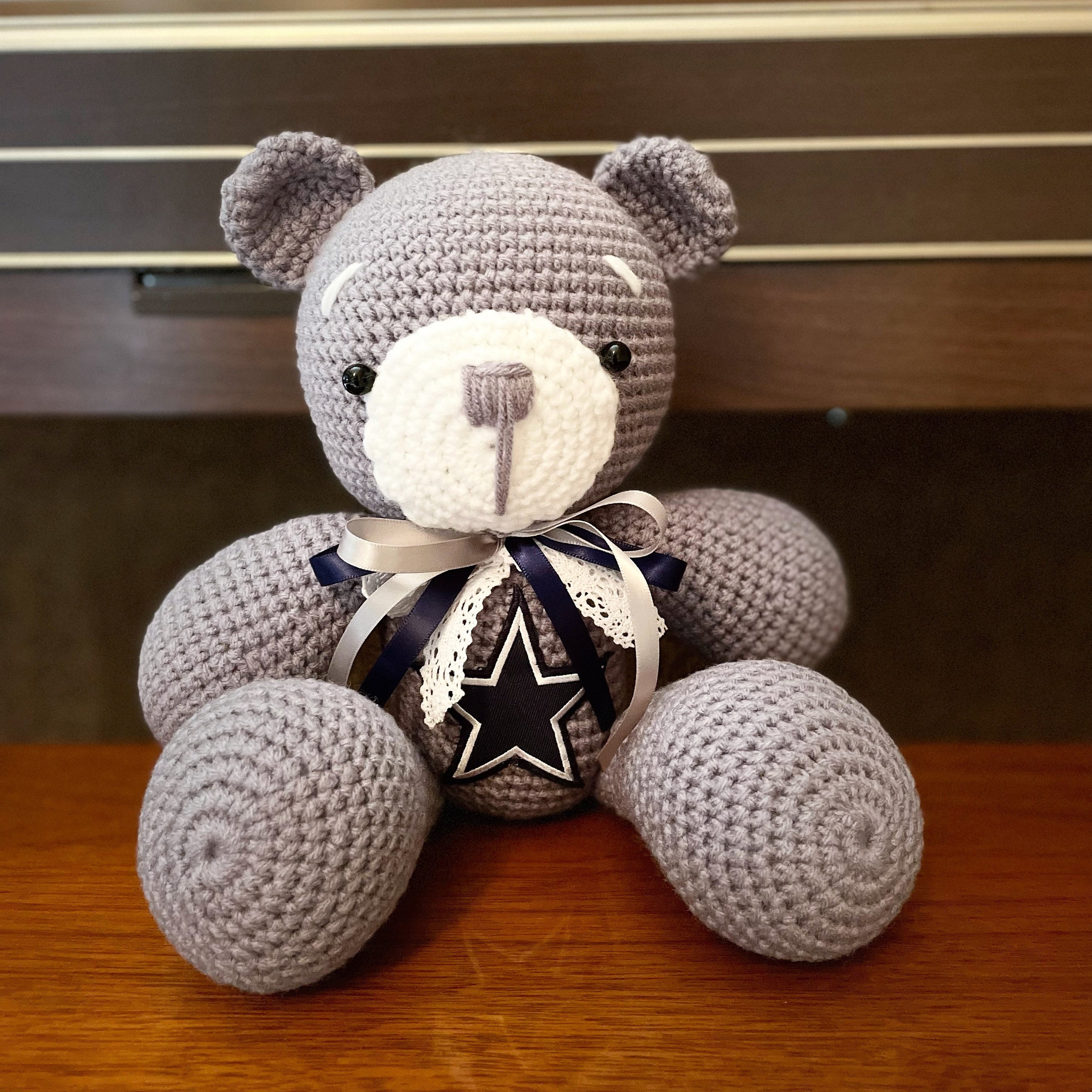 ELYSE NFL Dallas Cowboys Teddy Bear Amigurumi Softie - Etsy