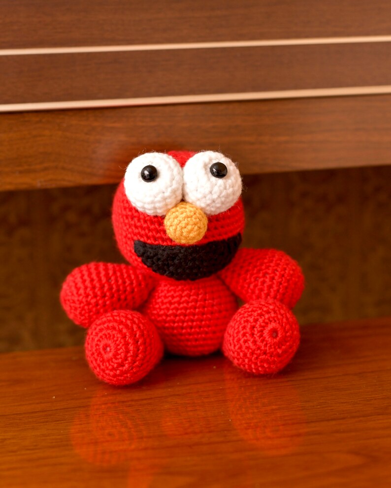 ELYSE Mini Elmo Sesame Street Amigurumi Crochet Softie - Etsy