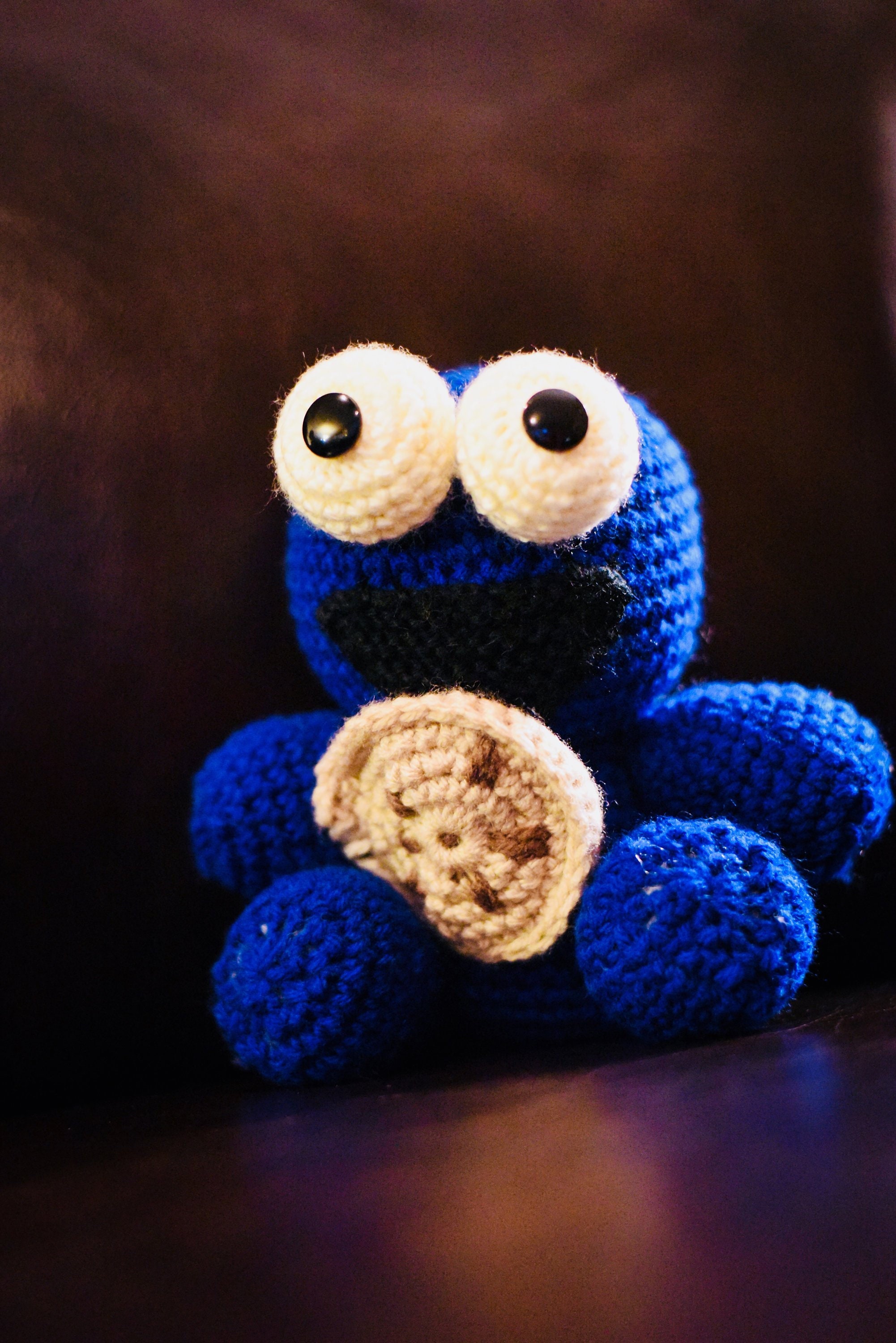 ELYSE Mini Cookie Monster / Amigurumi / Crochet / Softie / - Etsy España