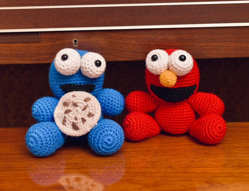 ELYSE Mini Elmo Sesame Street Amigurumi Crochet Softie - Etsy