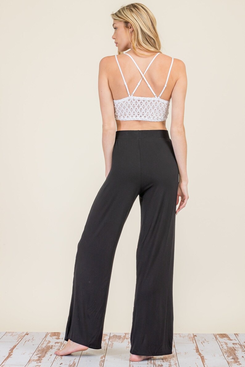 S XL Solid Modal Pants With Side Pockets for Women Made in - Etsy