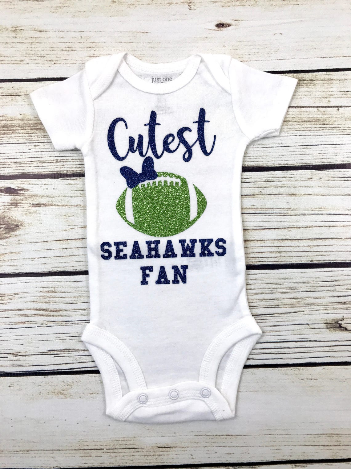 Cutest Seahawks Fan Football Bodysuit Outfit for Baby Girl | Etsy