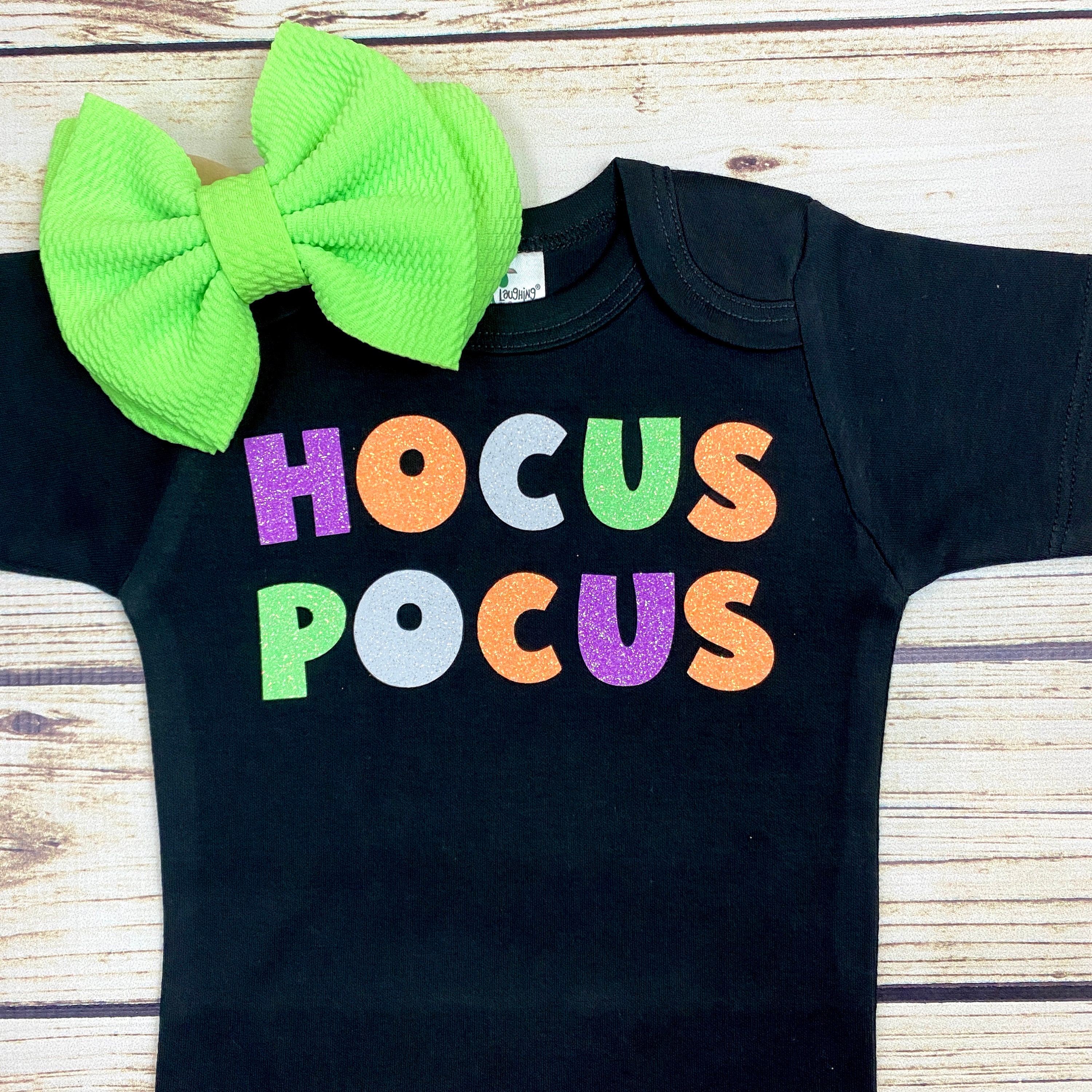 Hocus Pocus Halloween Neon Colors Bodysuit Outfit Baby Girl First ...