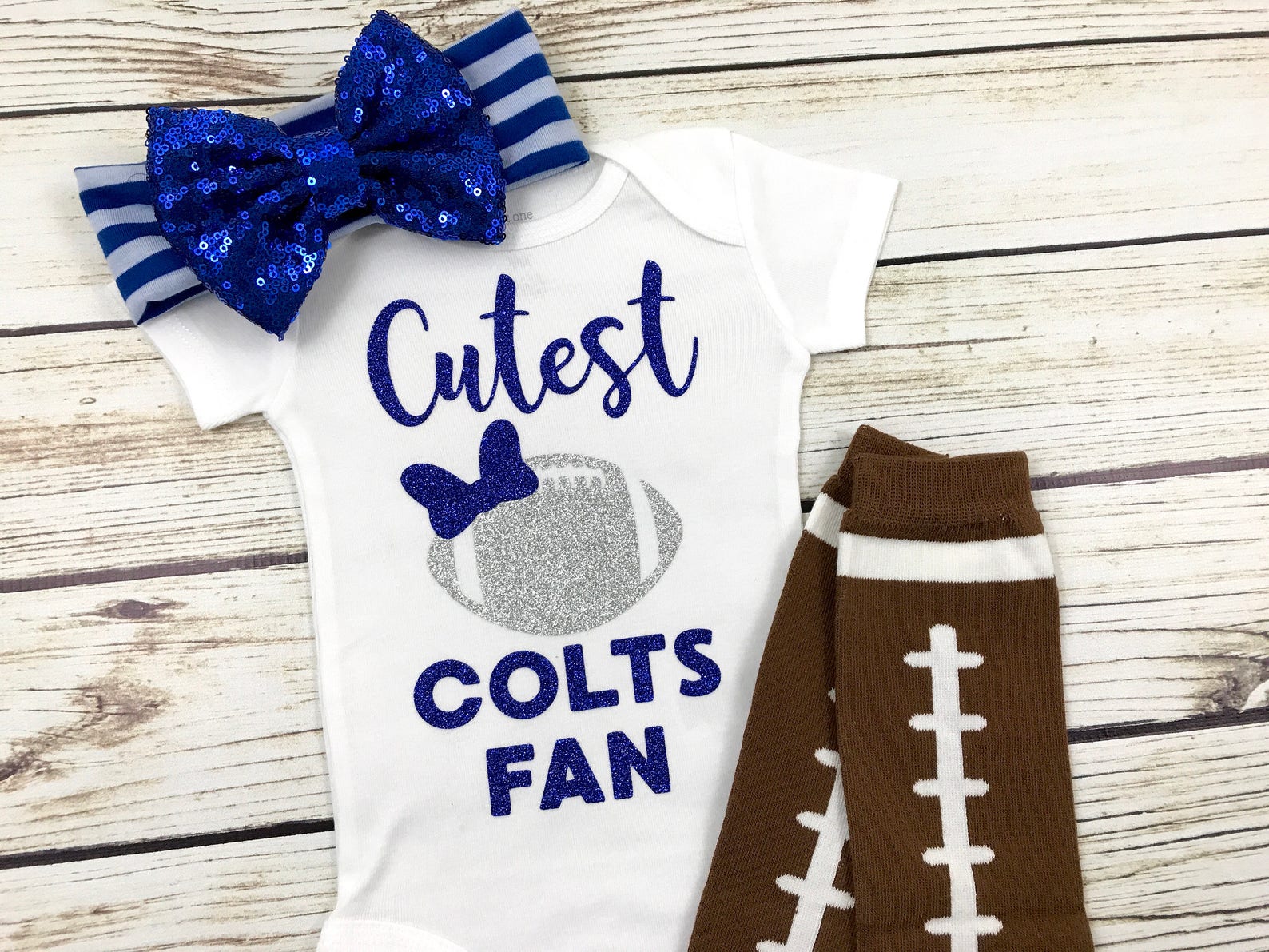 Cutest Colts Fan Football Bodysuit Outfit for Baby Girl - Etsy