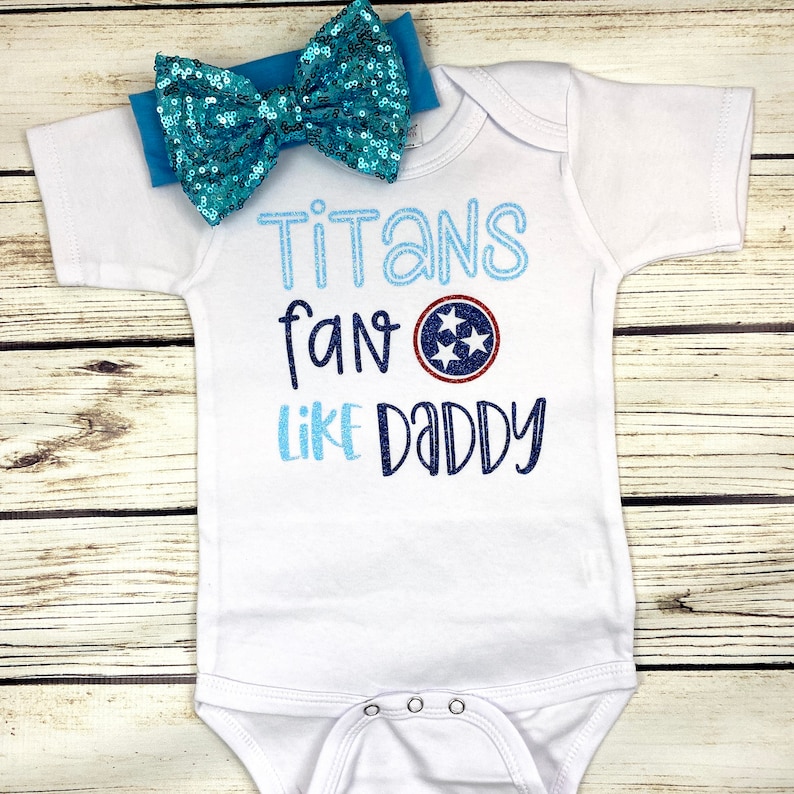 Titans Fan Like Daddy Football Bodysuit Outfit for Baby Girl - Etsy