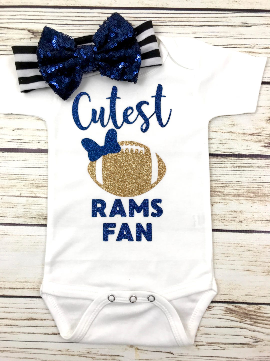 Cutest Rams Fan Football Bodysuit Outfit for Baby Girl - Etsy