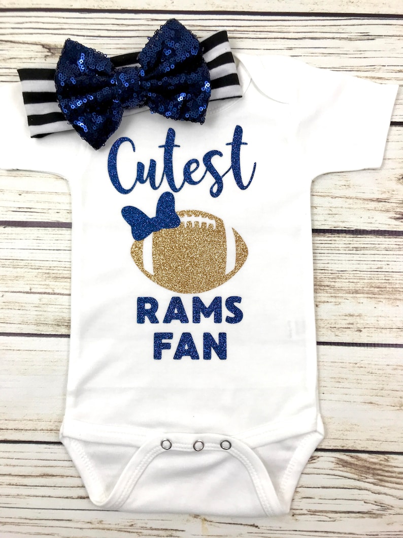 Cutest Rams Fan Football Bodysuit Outfit for Baby Girl - Etsy