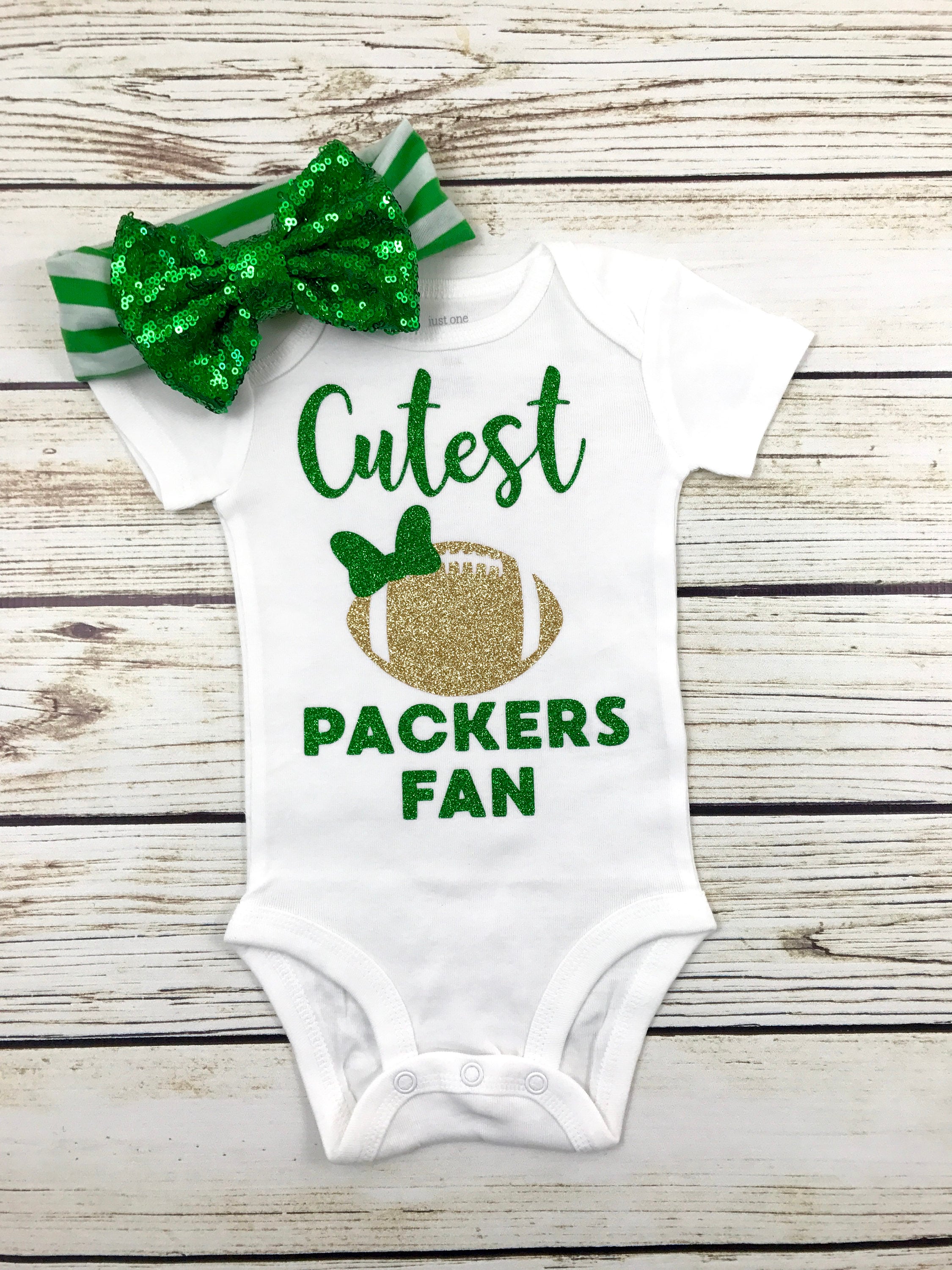 Cutest Packers Fan Football Bodysuit Outfit for Baby Girl - Etsy