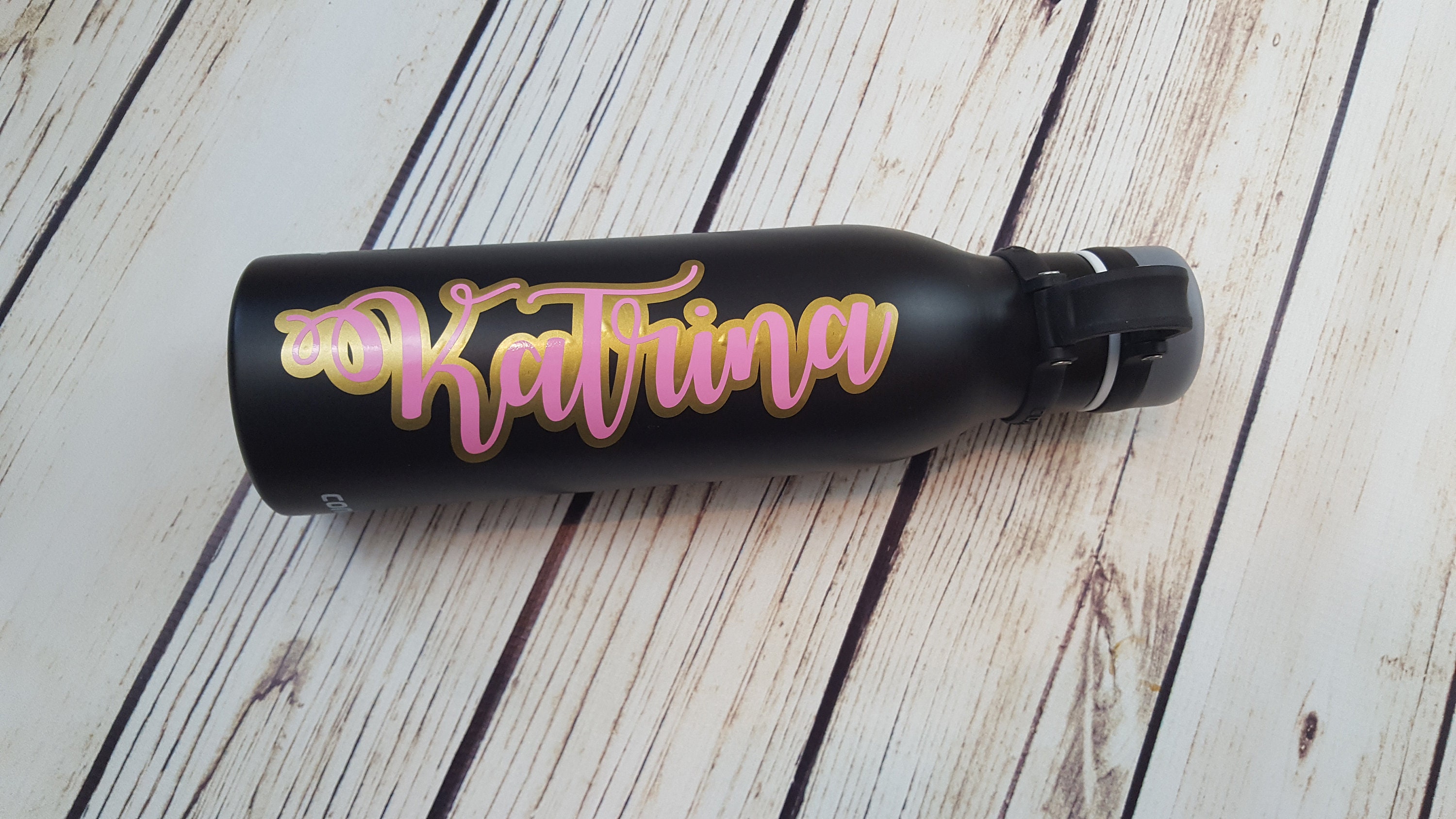 Layered Vinyl Custom Name Decal for Flask Water Bottle, Car Decal, Lap ...