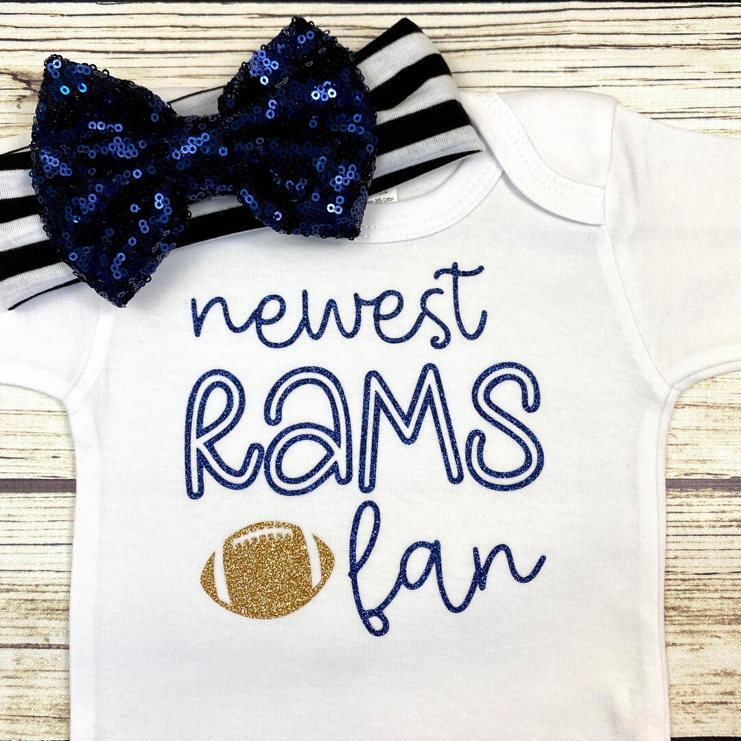 Newest Rams Fan Football Bodysuit Outfit for Baby Girl - Etsy